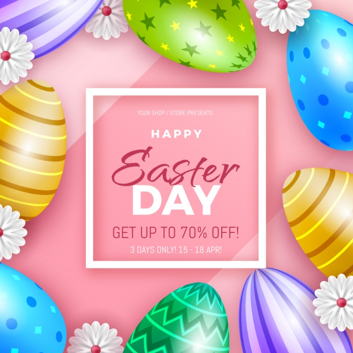EASTER Day WEEKEND Sale Event Flyer Template | PosterMyWall
