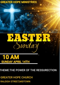 Easter service Template | PosterMyWall
