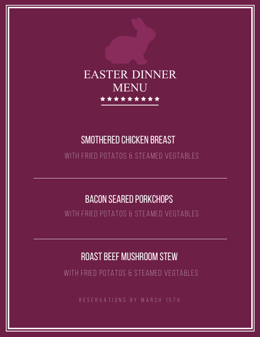 Copy of Easter dinner | PosterMyWall