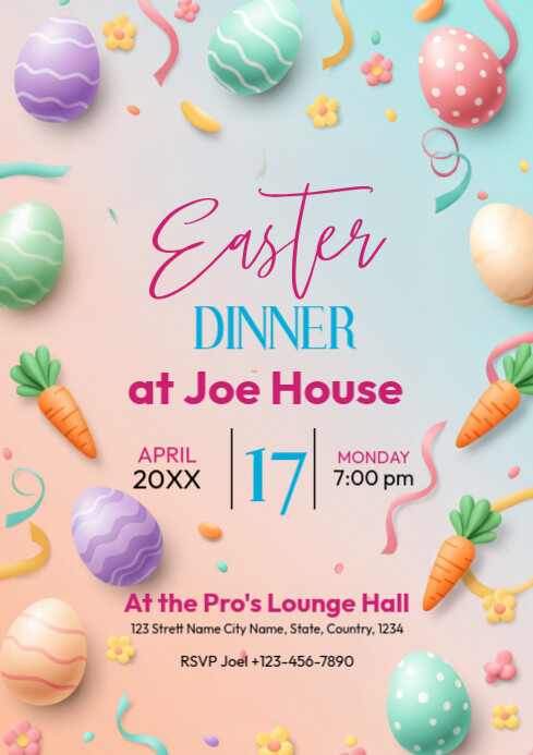 Copy of easter dinner | PosterMyWall