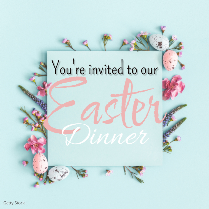 Easter Dinner Template | PosterMyWall