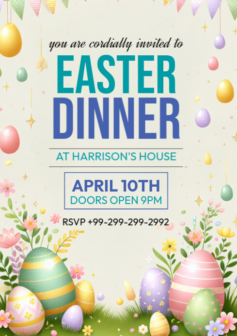 Copy of easter dinner | PosterMyWall