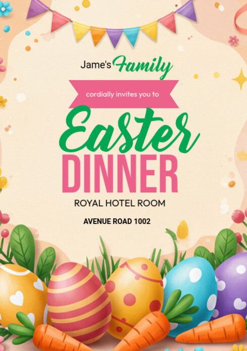 Copy of easter dinner flyer | PosterMyWall