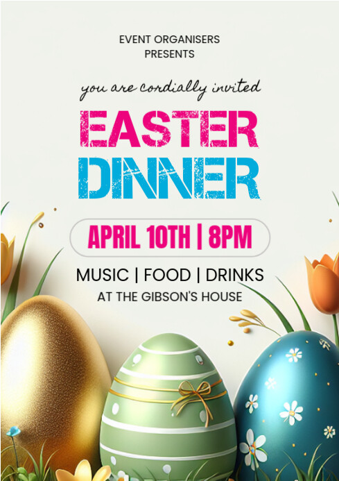 Copy of easter dinner flyer | PosterMyWall