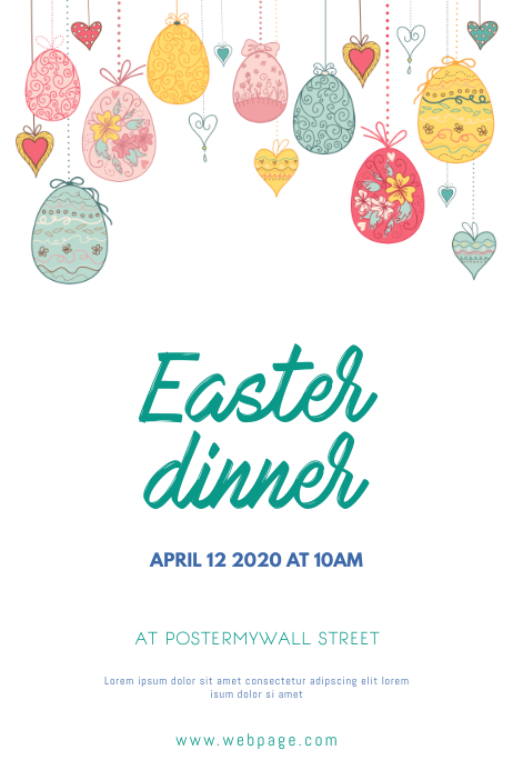 Copy of Easter Dinner Flyer Template | PosterMyWall