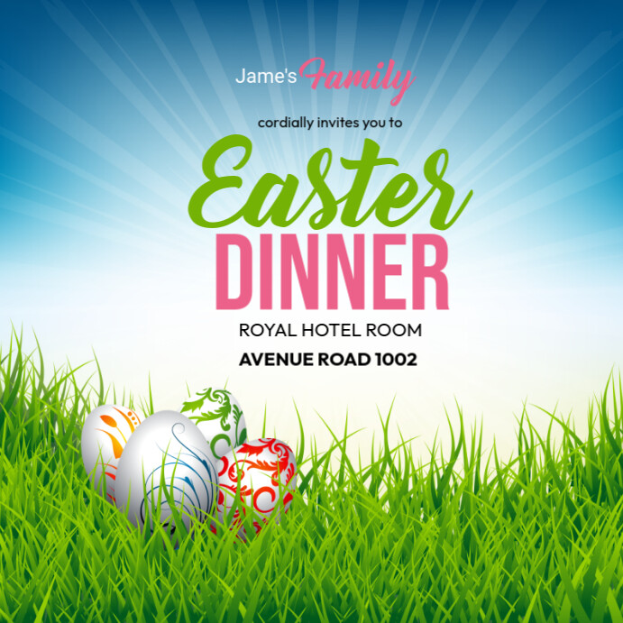 Copy of Easter Dinner Instagram Post Template | PosterMyWall
