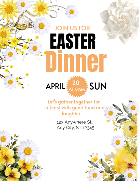 Copy of EASTER DINNER JOY FULL PARTY | PosterMyWall