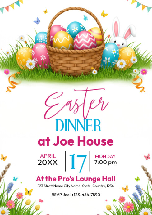 Copy of easter dinner template | PosterMyWall