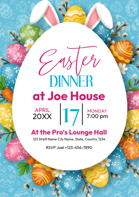 Copy of easter dinner template | PosterMyWall