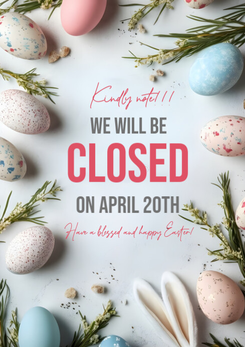 Easter Dy Closed Template | PosterMyWall