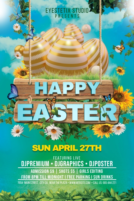Easter Egg Flyer / Poster Template | PosterMyWall