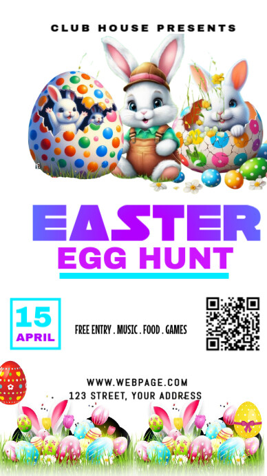 Easter egg hunt, Easter, Easter party Template | PosterMyWall