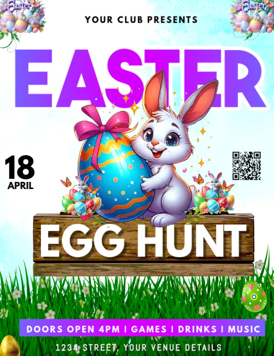 Easter egg hunt, Easter, Easter party Template | PosterMyWall