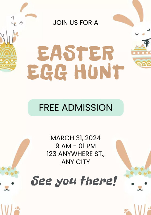 Easter Egg Hunt A3 Template | PosterMyWall