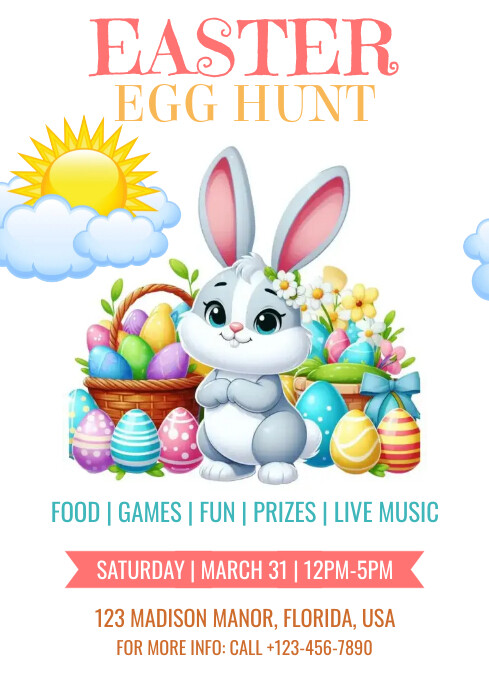 Easter Egg Hunt A4 Template | PosterMyWall