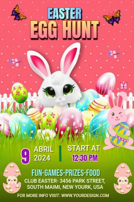 Copy of easter egg hunt activities flyer | PosterMyWall