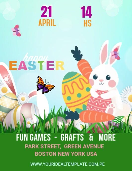 easter egg hunt activities flyer Template | PosterMyWall
