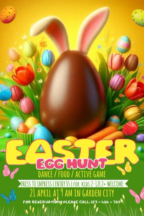 Easter Egg Hunt Banner Template | PosterMyWall