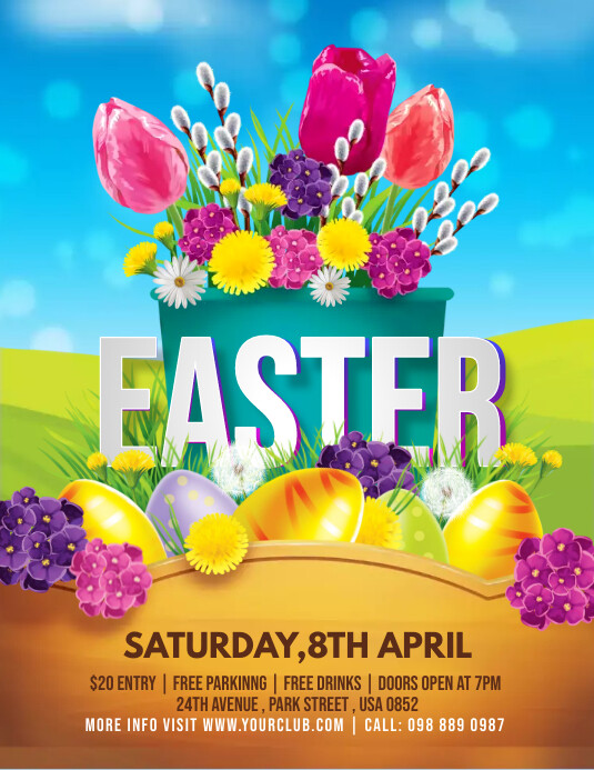 easter egg hunt celebration flyer Template | PosterMyWall