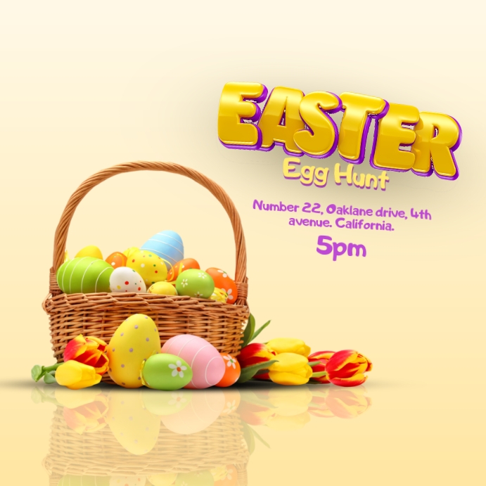 Easter Egg Hunt Contest Instagram Template | PosterMyWall