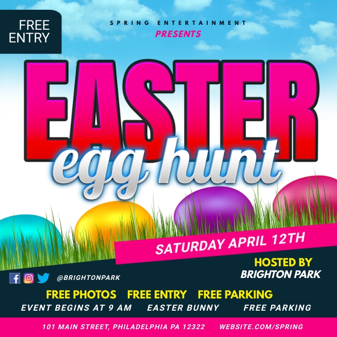Easter Egg Hunt Template | PosterMyWall