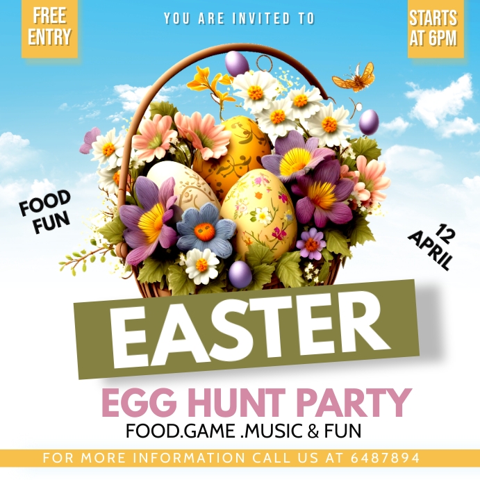 Easter egg hunt Template | PosterMyWall