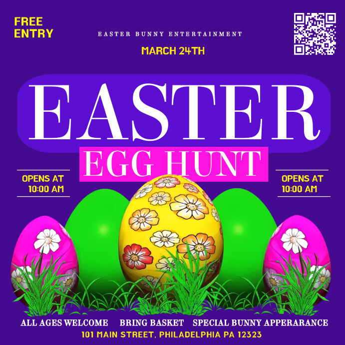 Easter Egg Hunt Template | PosterMyWall
