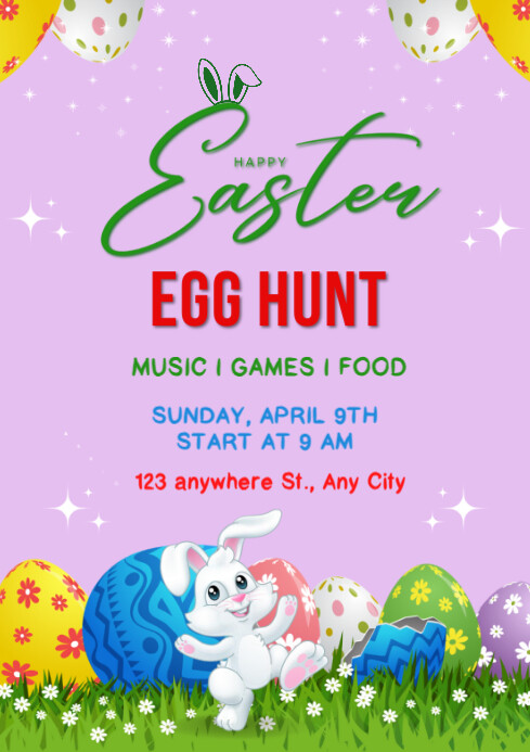 Easter egg hunt Template | PosterMyWall
