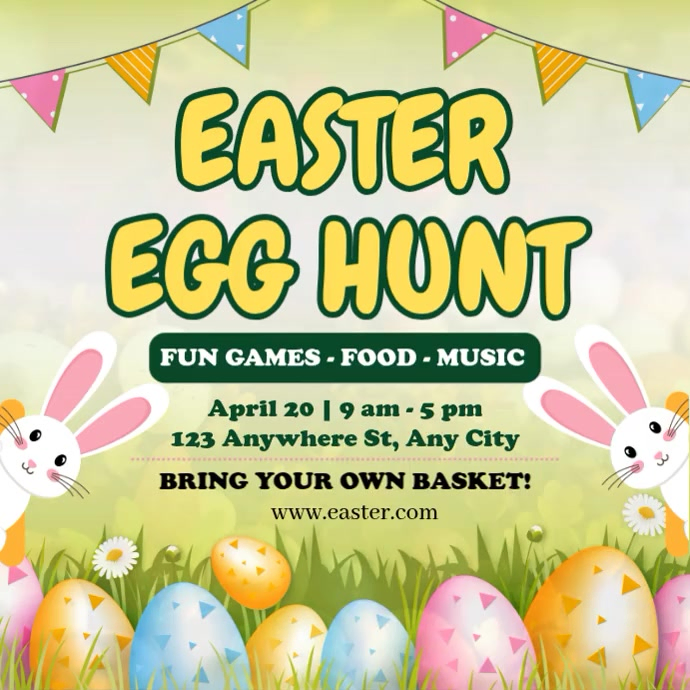 Easter Egg Hunt Template | PosterMyWall