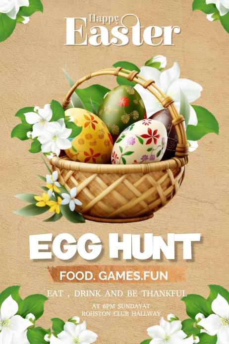 easter egg hunt Template | PosterMyWall