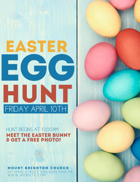 Church Easter Egg Hunt Flyer Template