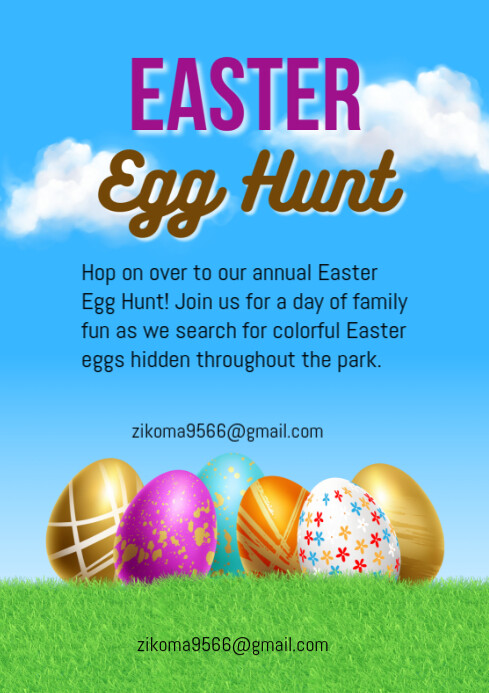 Easter egg hunt Template | PosterMyWall
