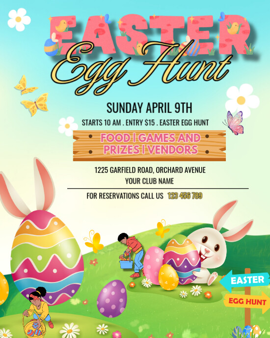 easter egg hunt Template | PosterMyWall