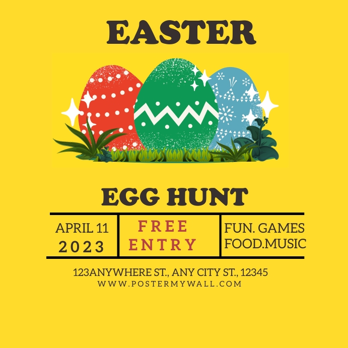 easter egg hunt Template | PosterMyWall