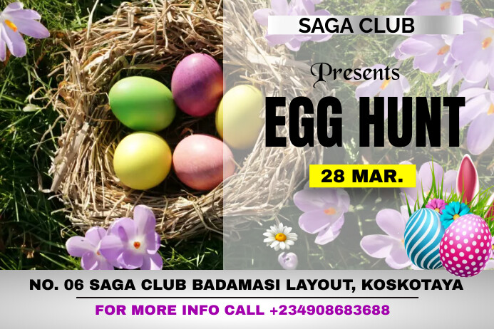 Easter egg hunt Template | PosterMyWall
