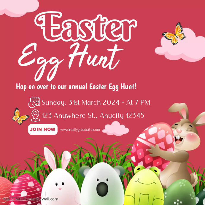 Plantilla de Easter Egg Hunt | PosterMyWall