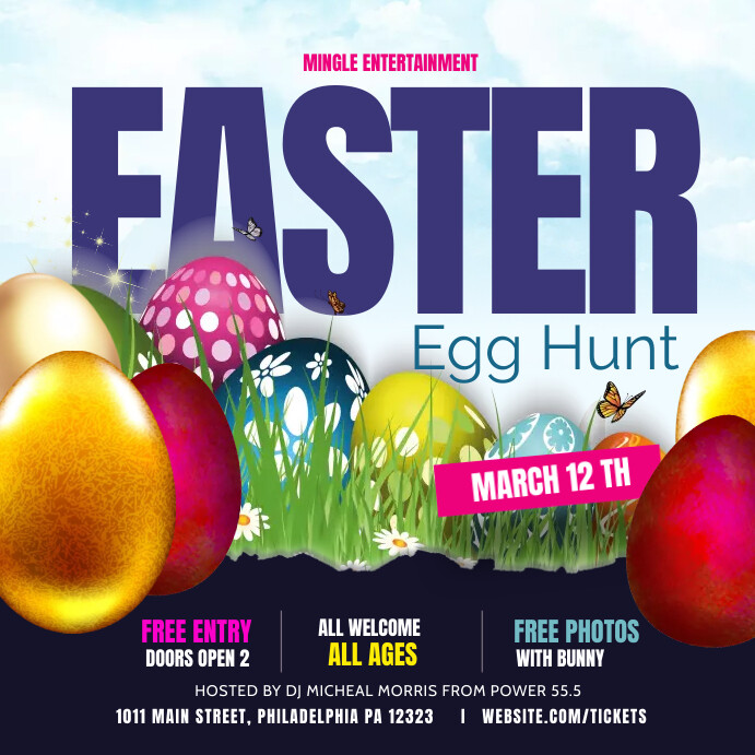 Easter egg hunt Template | PosterMyWall