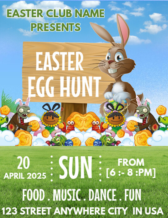 easter egg hunt Template | PosterMyWall