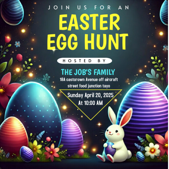 Easter egg hunt Template | PosterMyWall