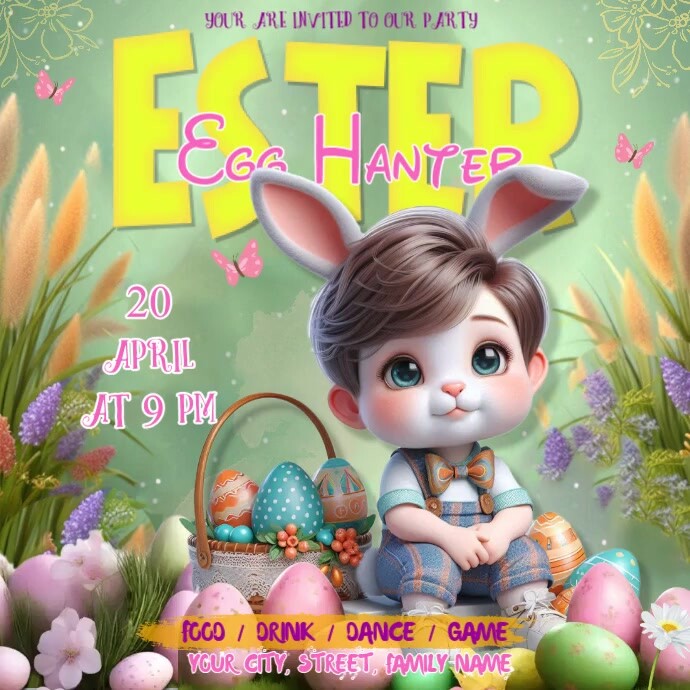 Easter Egg Hunt Template | PosterMyWall