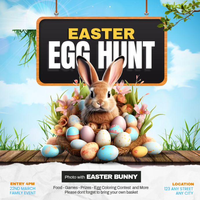 easter egg hunt Template | PosterMyWall