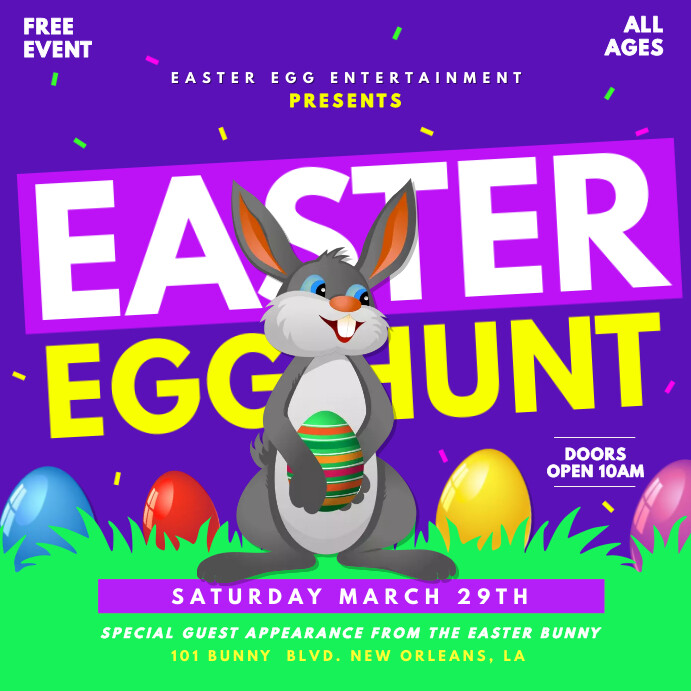 Easter Egg Hunt Template | PosterMyWall