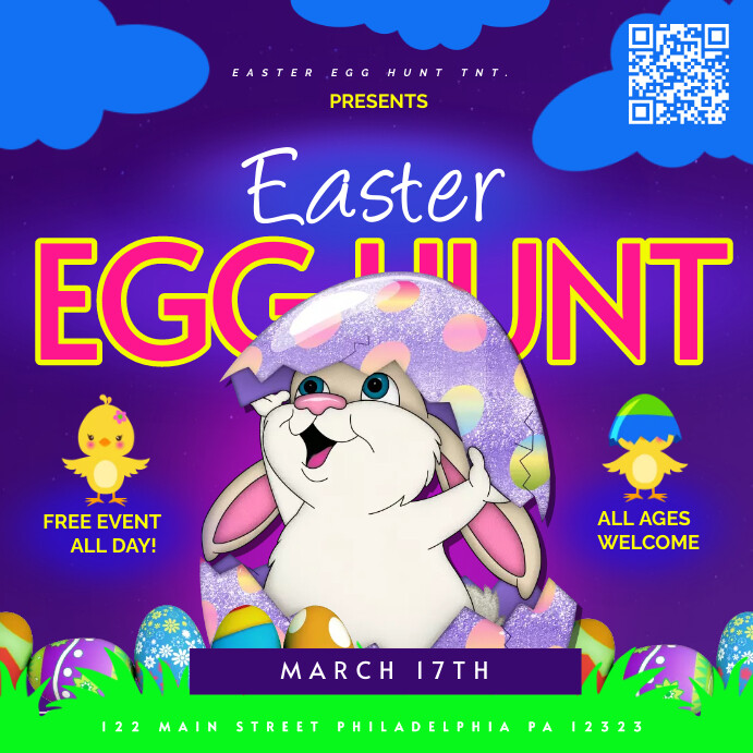 Easter Egg Hunt Template | PosterMyWall