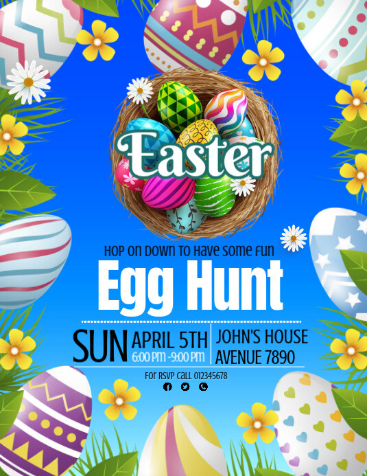 easter egg hunt Template | PosterMyWall