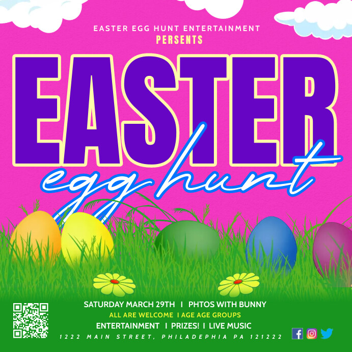 Easter Egg Hunt Template | PosterMyWall