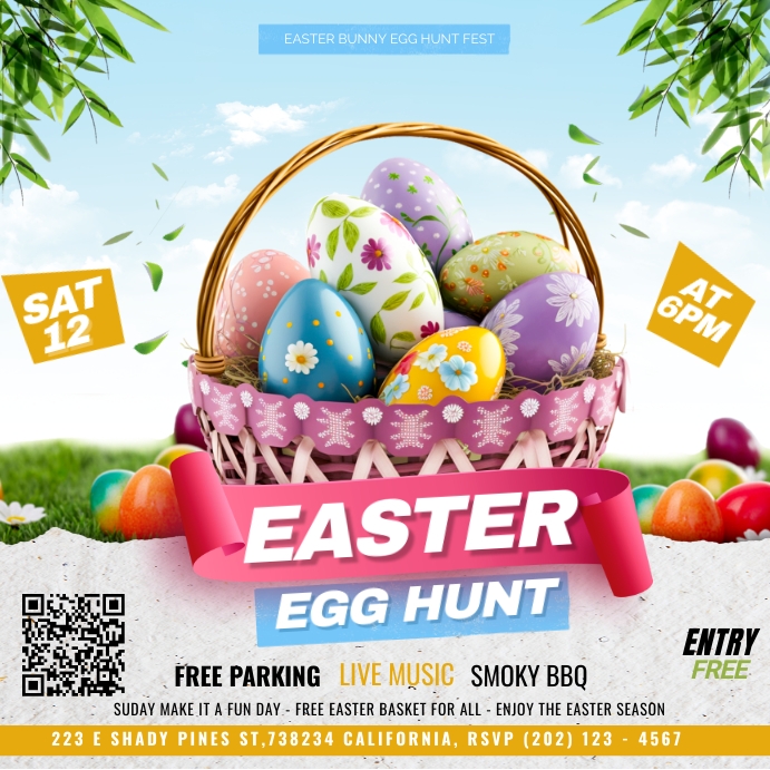 Easter egg hunt Template | PosterMyWall