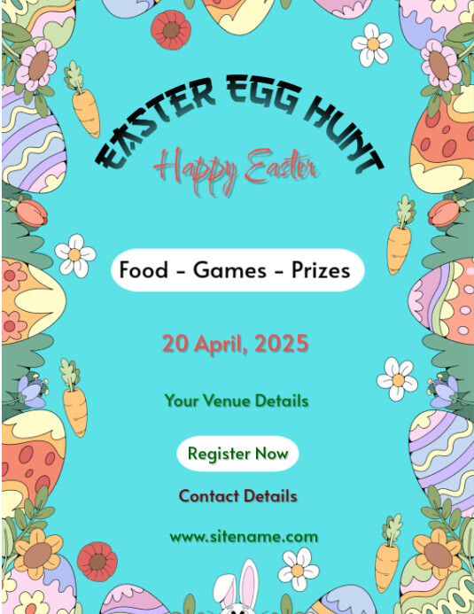 Easter Egg Hunt Event Template | PosterMyWall