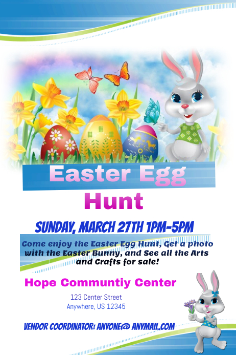 Easter Egg Hunt Event Template | PosterMyWall