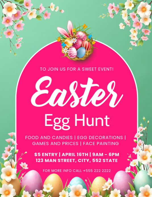 Copy of Easter Egg Hunt Flyer (us Letter) | PosterMyWall