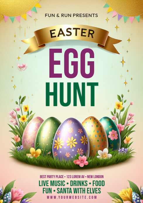 Easter Egg Hunt Flyer Template | PosterMyWall